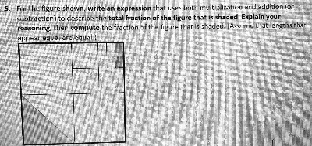 For the figure shown, write an expression that uses both multiplication and addition (or ...
