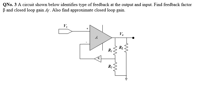 QNo. 3 A circuit shown below identifies type of feedback at...