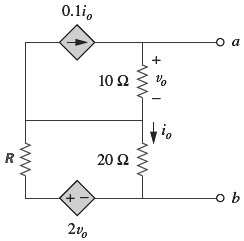 Find the Thevenin equivalent of the circuit given below, where R = 43 Î ...