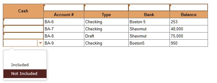 SOLVED: Required: Using the Cash table below, show the output for the ... SOLVED: Required: Using the Cash table below, show the output for the ...