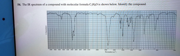 SOLVED: The IR spectrum of a compound with the molecular formula CHO is ...
