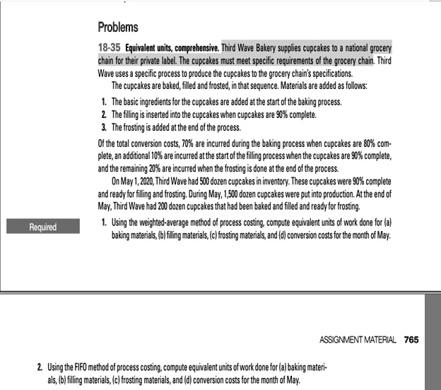 problems 18 35 equivalent unitscomprehensive third wave bakery supplies ...