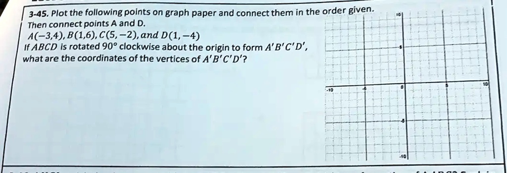 3-45. Plot the following points on graph paper and connect them in the ...