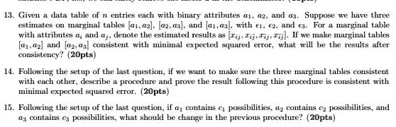 SOLVED: 13. Given a data table of n entries, each with binary ...