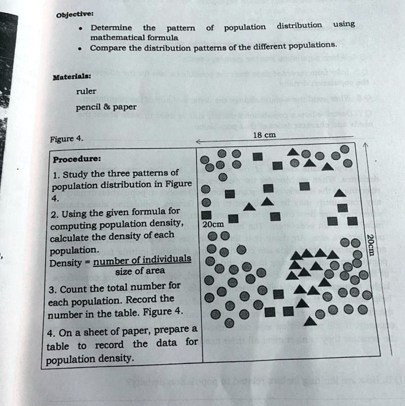 The Calculation Of Density In Each Population Objective Determine The