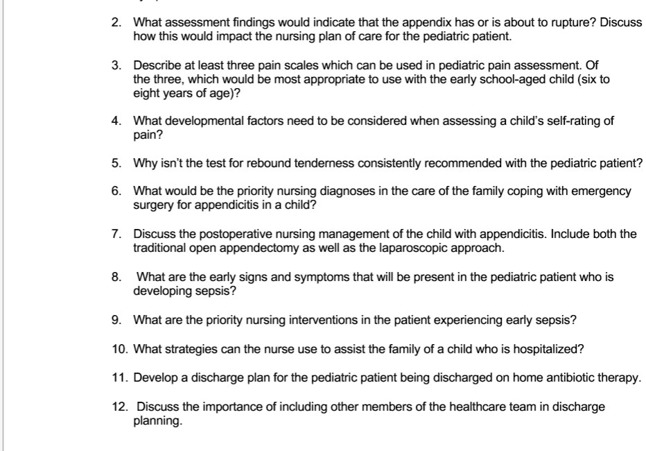 SOLVED: 2-12 please 2. What assessment findings would indicate that the ...