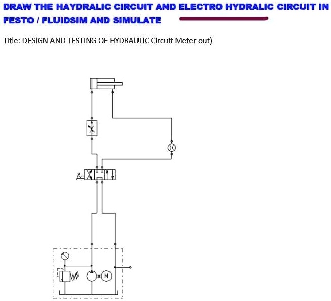 SOLVED: DRAW THE HYDRAULIC CIRCUIT AND ELECTRO HYDRAULIC CIRCUIT IN ...