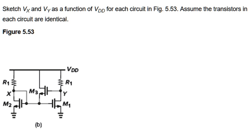 SOLVED: Sketch Vx and Vy as a function of Vpp for each circuit in Fig. 5.53. Assume the ...