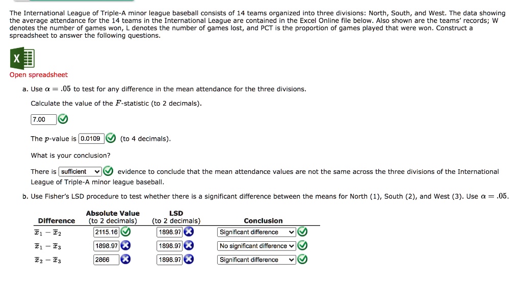 SOLVED: The International League of Triple-A minor league baseball ...