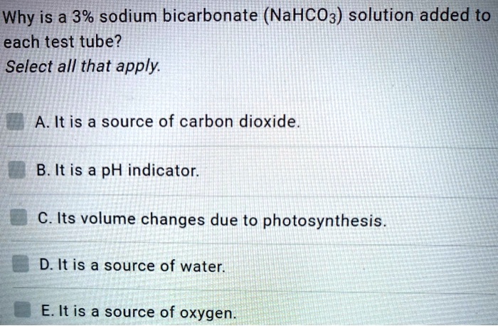 Why is a 3% sodium bicarbonate (NaHCO3) solution added to...