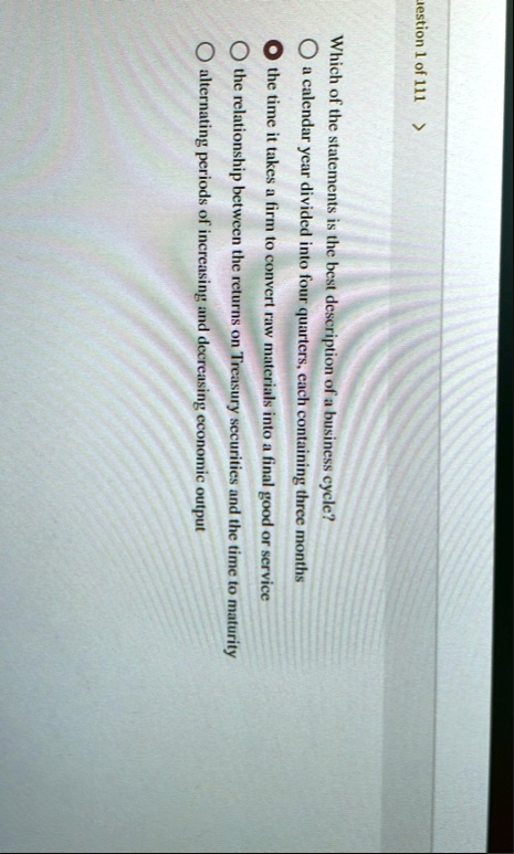 question 1 of 111 which of the statements is the best description of a ...