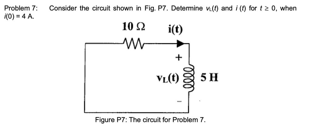SOLVED: Problem 7: , Consider the circuit shown in Fig. P7. Determine v ... SOLVED: Problem 7: , Consider the circuit shown in Fig. P7. Determine v ...
