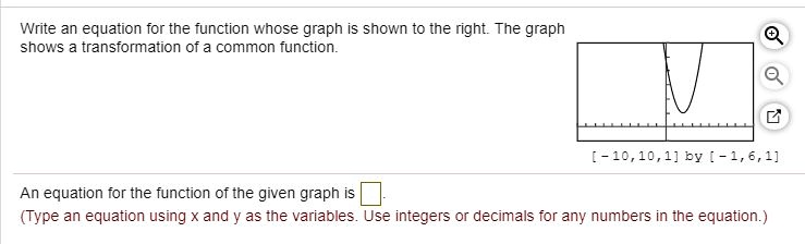 SOLVED: Write an equation for the function whose graph is shown to the ...