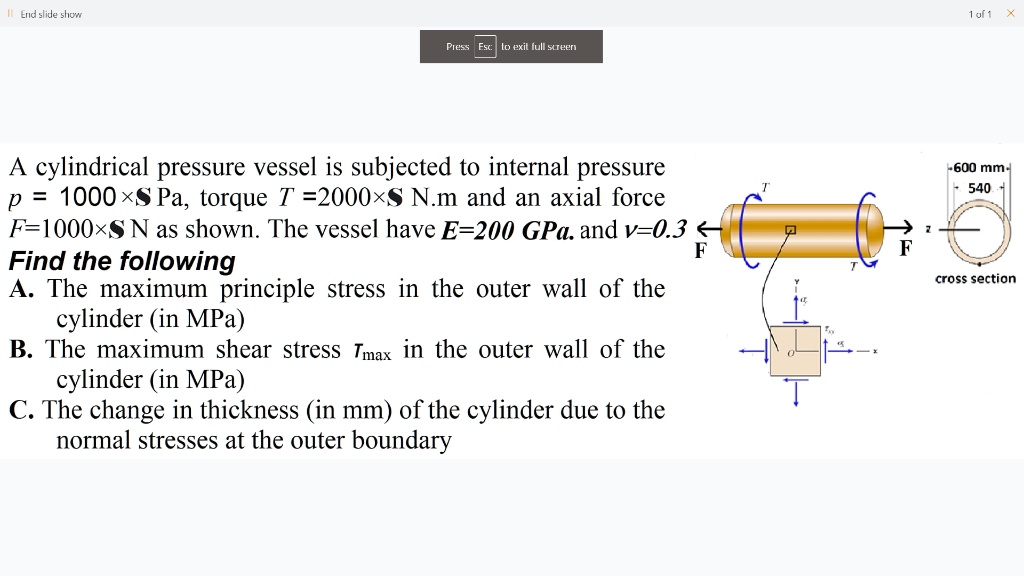 SOLVED: End slide show 1 of 1 Press Esc to exit full screen A ...