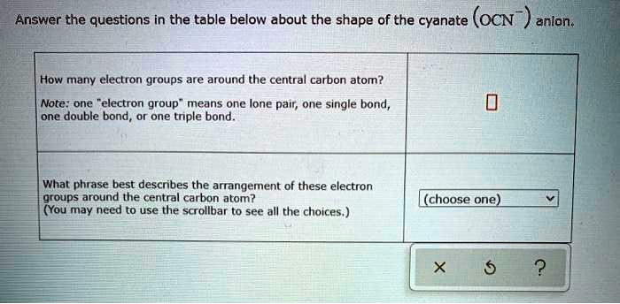 SOLVED: Answer the questions in the table below about the shape of the ...