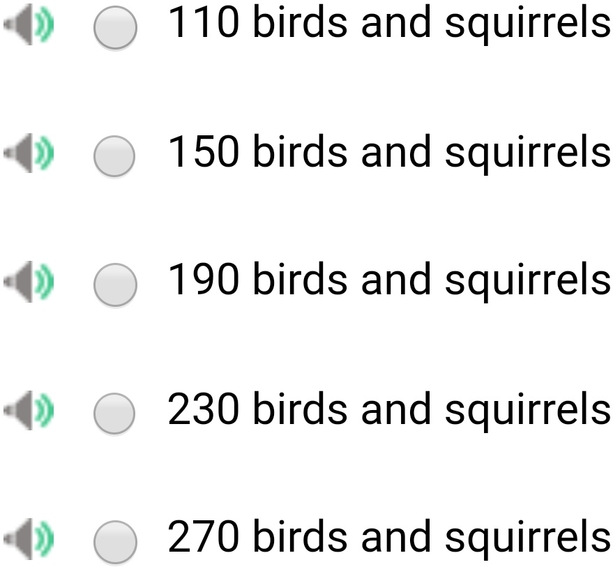 'The first day, Brian saw 31 birds and twice as many squirrels as birds ...