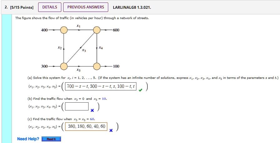 SOLVED:2. [5/15 Points] DETAILS PREVIOUS ANSWERS LARLINALG8 1.3.021 ...