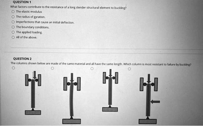 QUESTION 1 What factors contribute to the resistance of a long slender ...