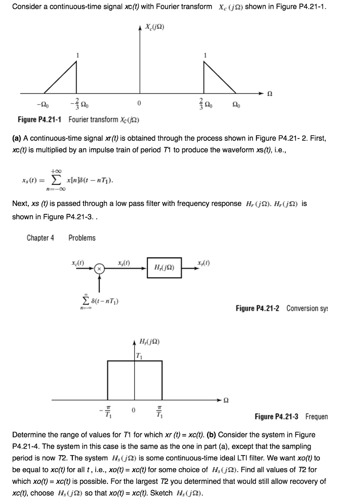 show all steps for a and b consider a continuous time signal xct with fourier transformx j shown ...