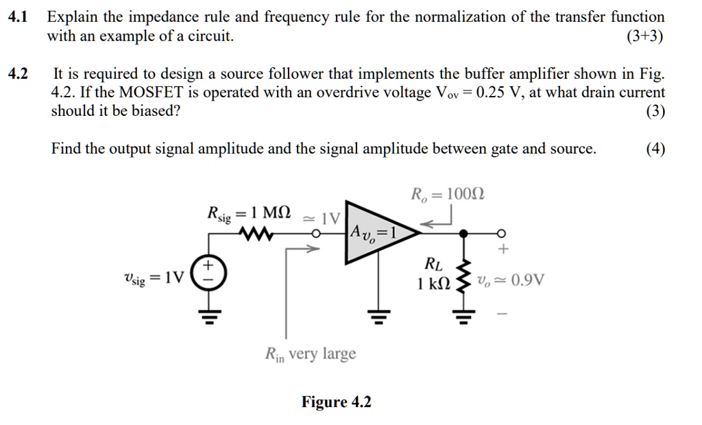 4.1 Explain the impedance rule and frequency rule for the normalization ...