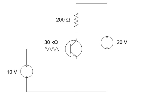 SOLVED: Determine the Q point and the draw the DC load line on a i-v plot. Assume β =200. 200 30 ...