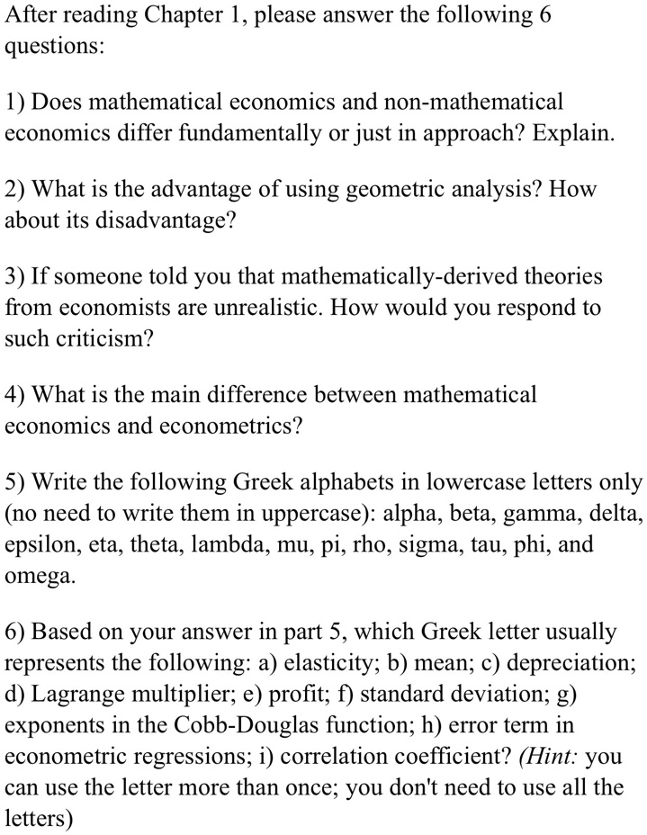 VIDEO solution: After reading Chapter 1, please answer the following 6 ...