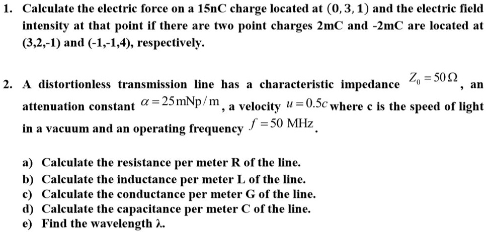 SOLVED: Calculate the electric force on a 15 nC charge located at (0,3 ...