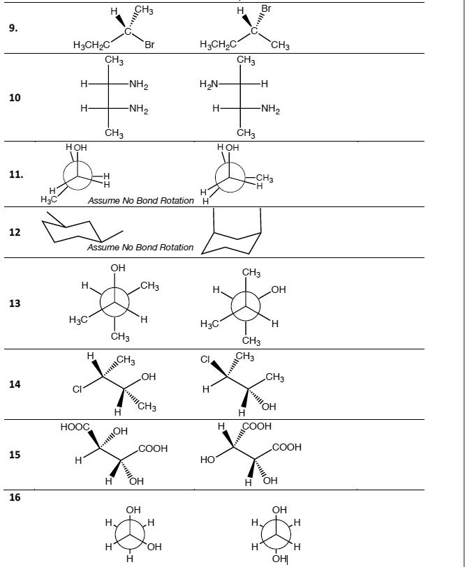 SOLVED: Text: CH3 H3C CH3 H3C CH3 CH3 NH3 NH3 NH3 CH3 CH3 OH HOH CH3 Assume No Bond Rotation ...