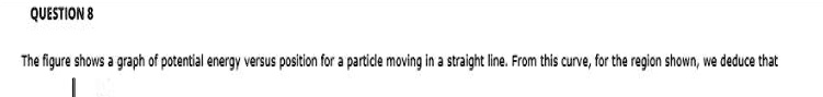 SOLVED: The figure shows graph of potential energy versus position for ...