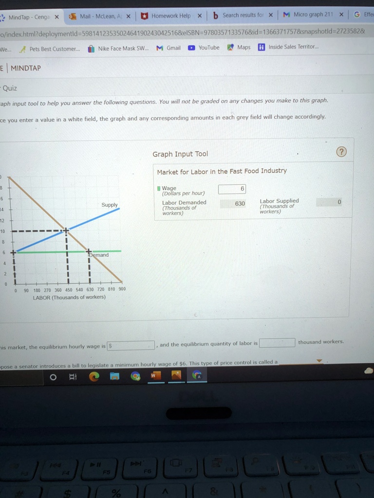 SOLVED: 'Minimum wage legislationThe following graph shows the labor ...