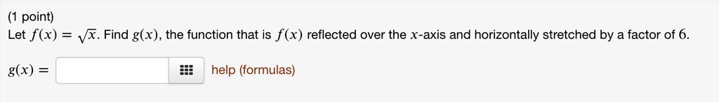 point let fx vx find gx the function that is fx reflected over the x ...