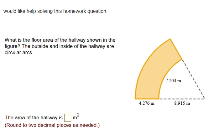 would like help solving this homework question. What is the floor area ...