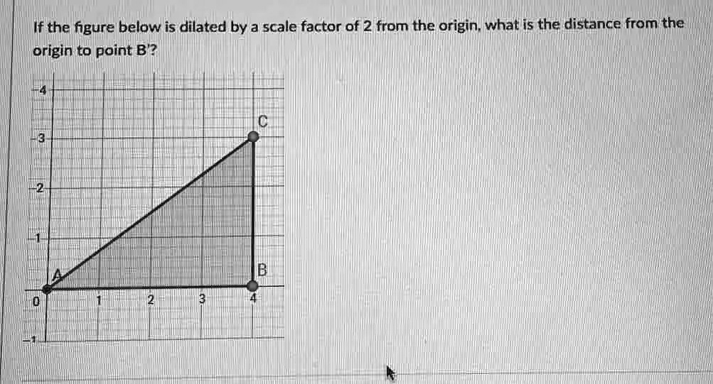 SOLVED: If the figure below is dilated by a scale factor of 2 from the origin what is the ...