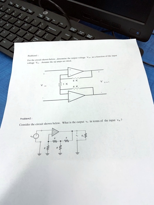 Problem 1: For the circuit shown below, determine the output voltage Vout as a function of the ...