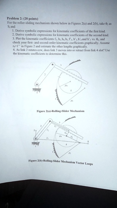SOLVED: Problem 2: (20 points) For the roller-sliding mechanism shown ...