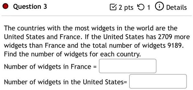 The countries with the most widgets in the world are the United States ...