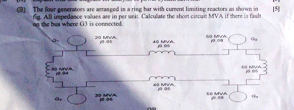 (B) The four generators are arranged in a ring bar with current ...