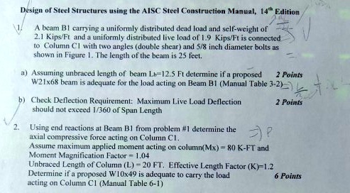 Design of Steel Structures using the AISC Steel Construction Manual ...