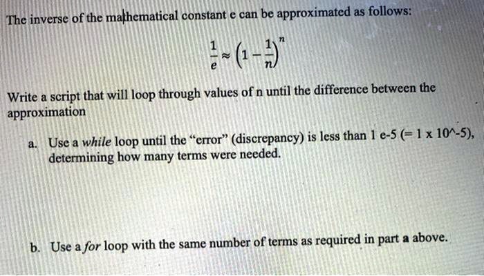Solved From Matlab Find Input Script And The Output The Inverse Of The Mathematical Constant 6975