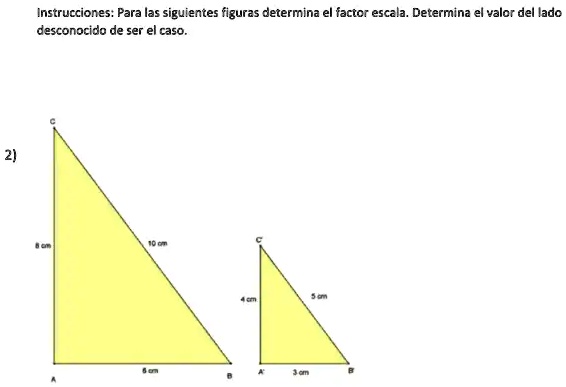 2) Instrucciones: Para las siguientes figuras determina el factor ...