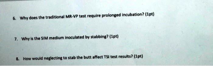 SOLVED: Why does the traditional MR-VP test require prolonged ...
