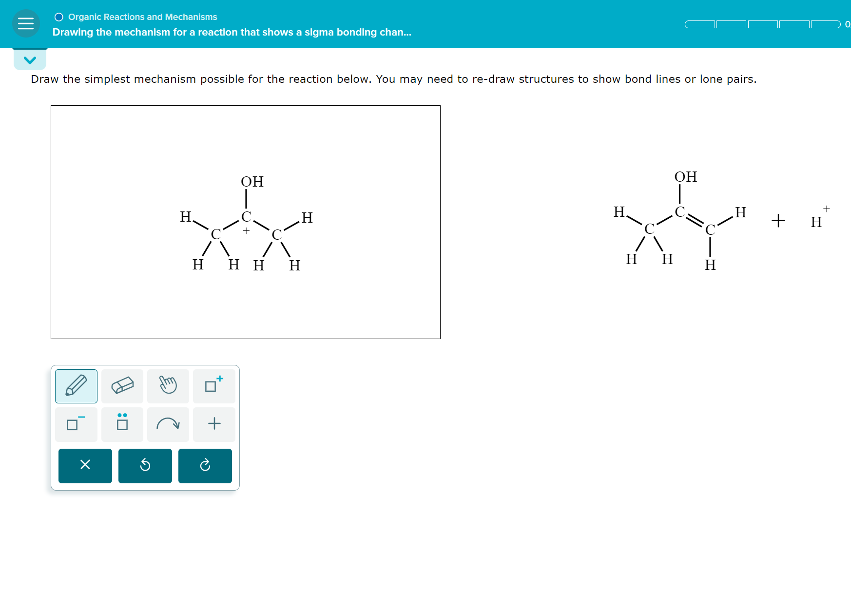 Organic Reactions and Mechanisms Drawing the mechanism for a reaction ...