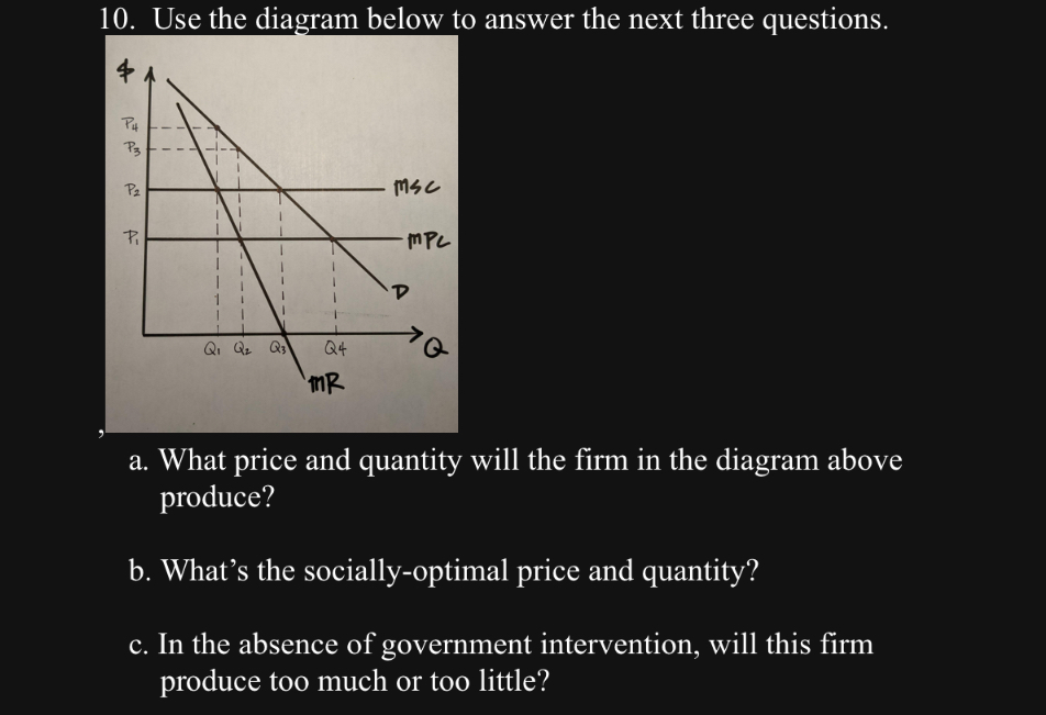10. Use the diagram below to answer the next three questions. a. What ...