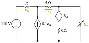 The variable resistor (Ro) in the circuit in Figure 1 is adjusted until ...