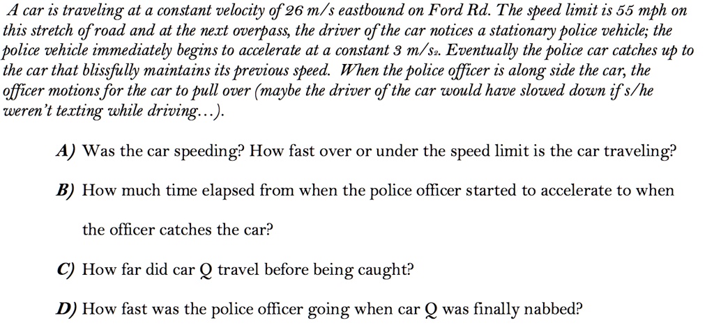 SOLVED:A car is traveling at a constant velocity %f 26 m/$ eastbound o ...