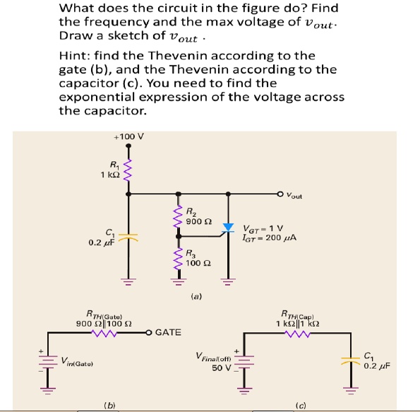SOLVED: What does the circuit in the figure do? Find. Draw a sketch of vout: Hint: find the ...