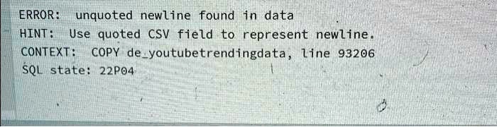Solved Im Trying To Import A Dataset To A Database Using Postgresql