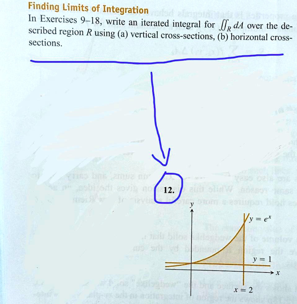 finding limits of integration in exercises 918 write an iterated ...