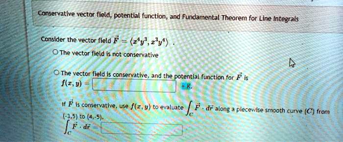 conservative vector field potential function and fundamental theorem ...