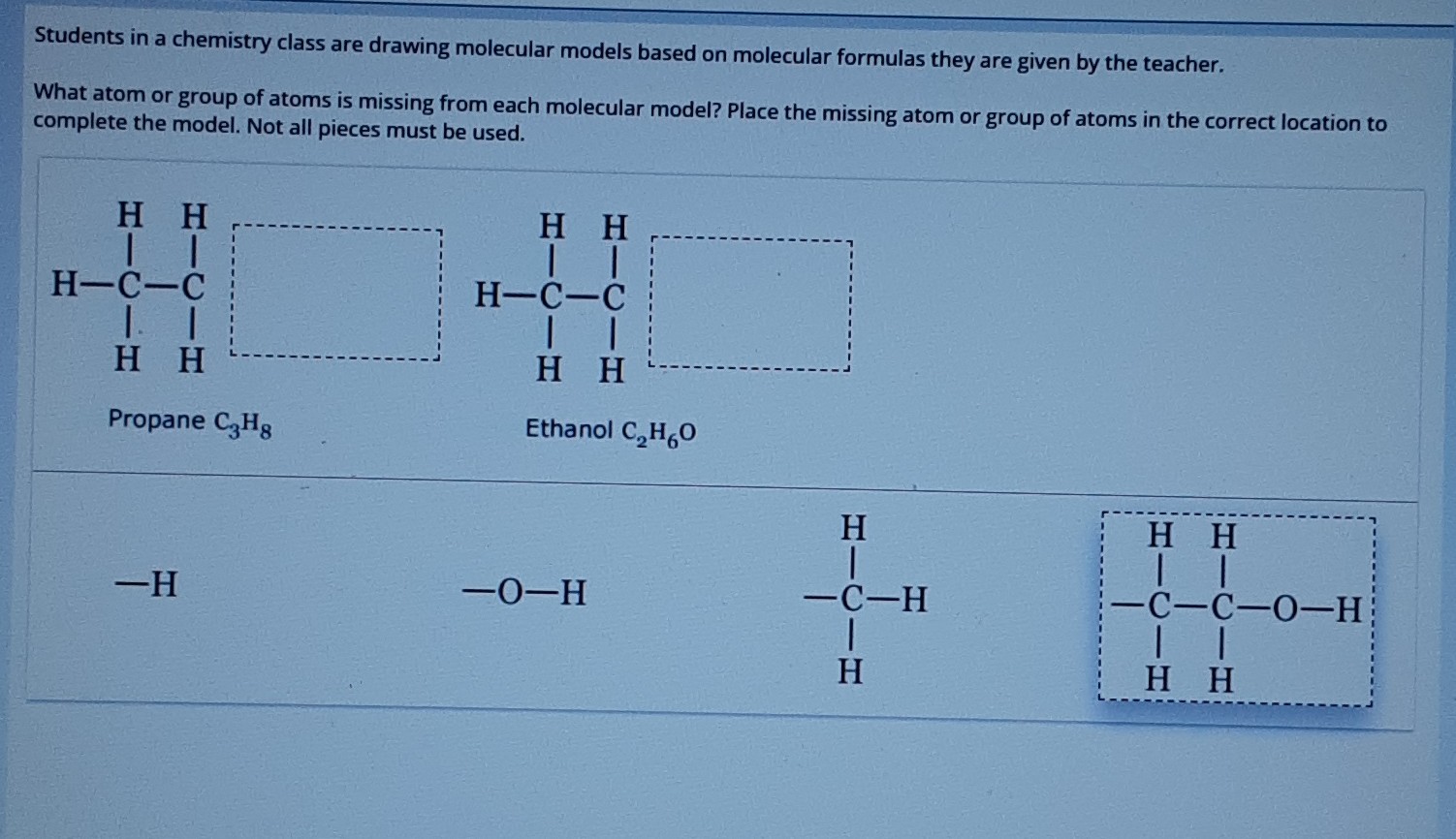 SOLVED: Students in a chemistry class are drawing molecular models ...